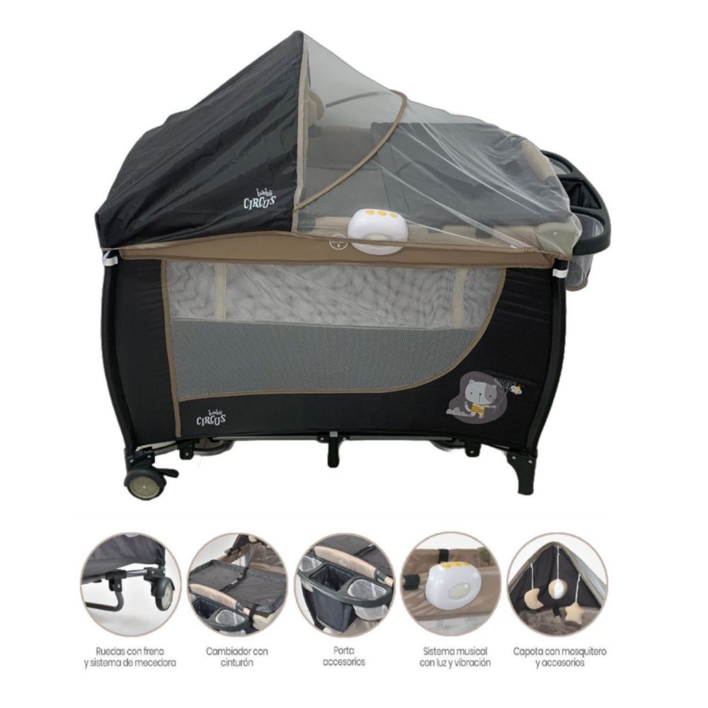 Cuna Corral Para Bebé Circus Beige - Promart