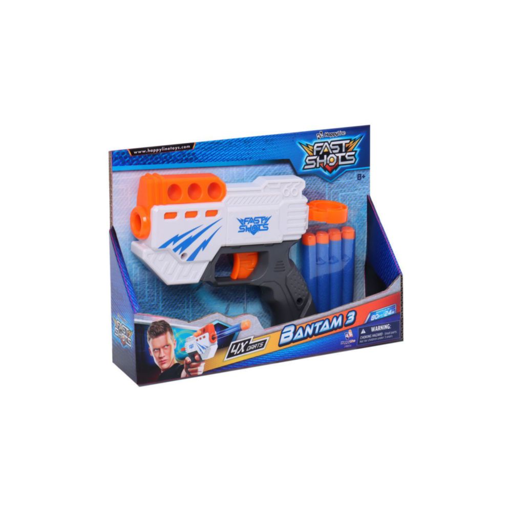 Set Lanzador Fast Shots Con 4 Dardos Foam - Promart