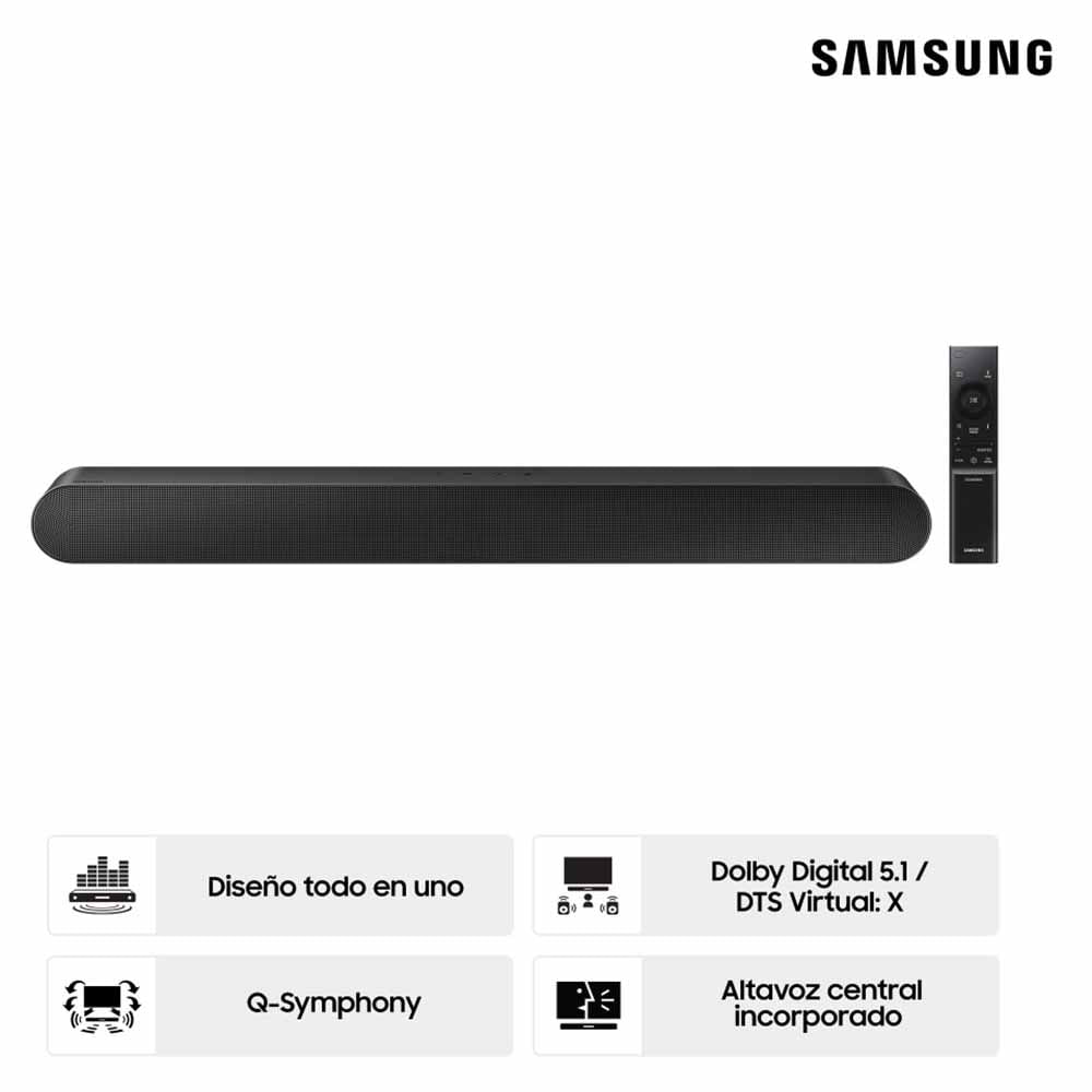 Soundbar SAMSUNG Bluetooth 400W Dolby Digital 3.0ch HW-S50B (2022 ...