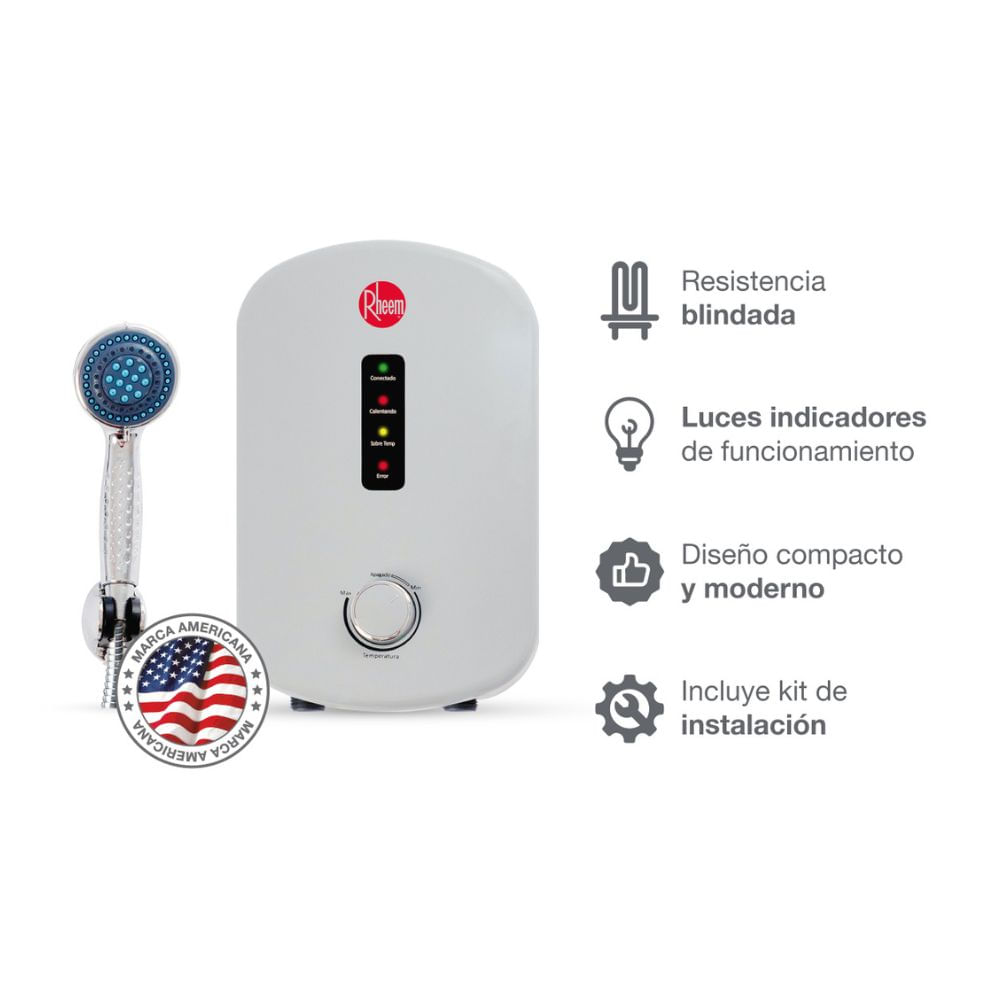 Rapiducha Eléctrica Rheem Elegant 4500W Gris - Promart