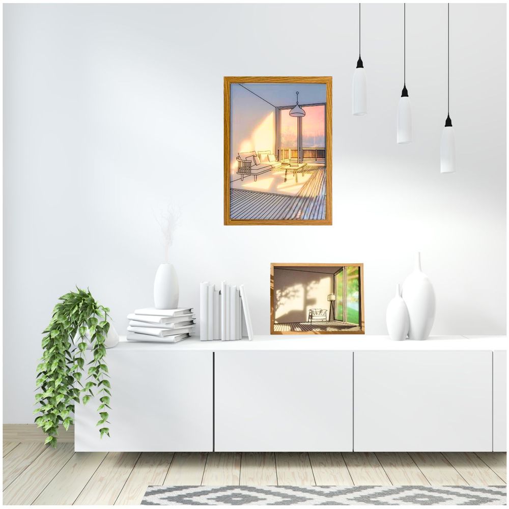 Cuadro LED 3D Tendencia Nordico Decoratico 3 modos de Luz Graduable ...