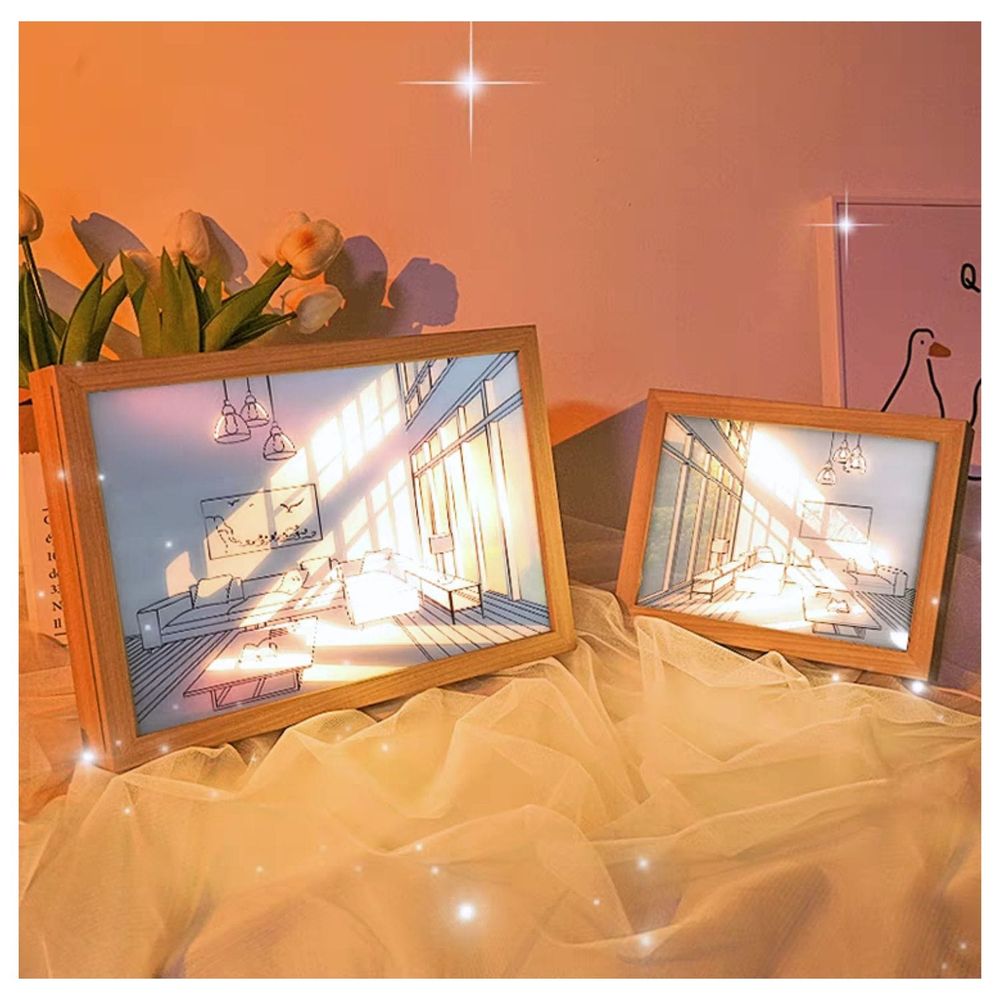 Cuadro LED 3D Tendencia Nordico Decoratico 3 modos de Luz Graduable ...