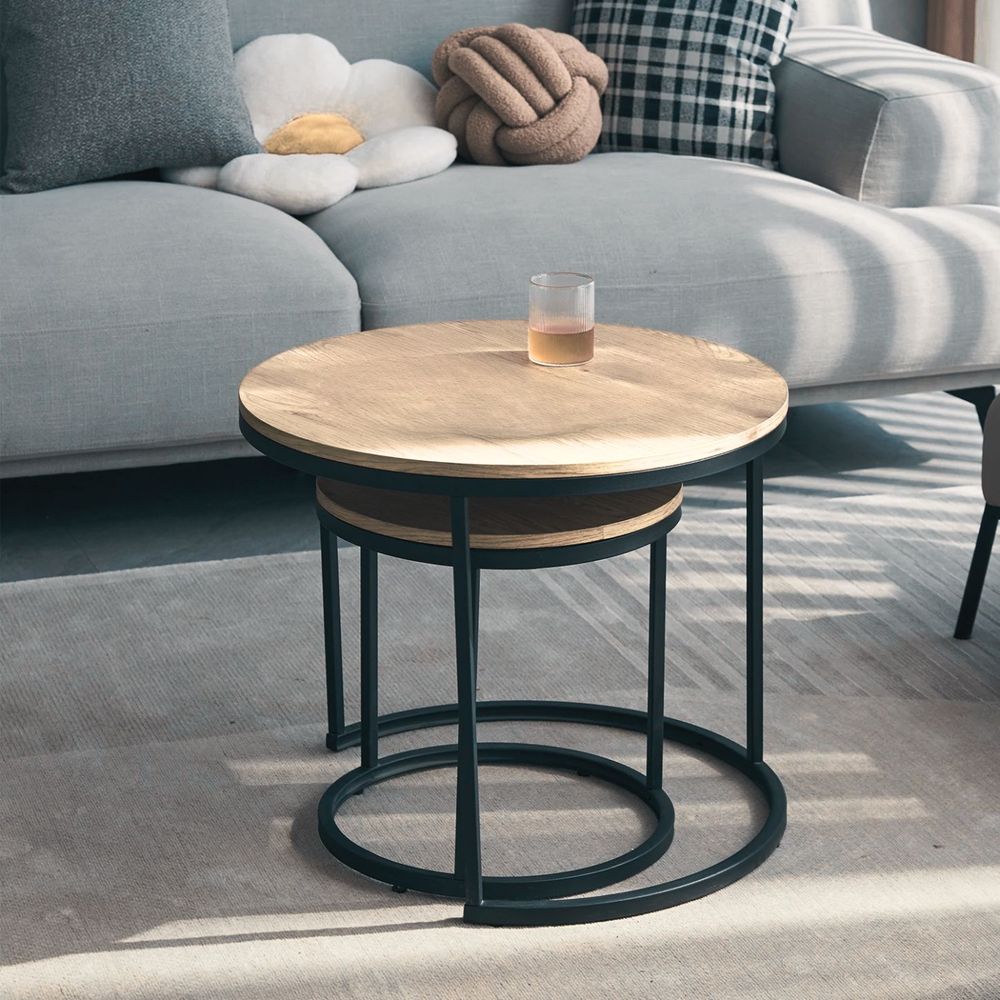 Set de Mesas de Centro Industrial Nidara Duna Coricha Home - Promart