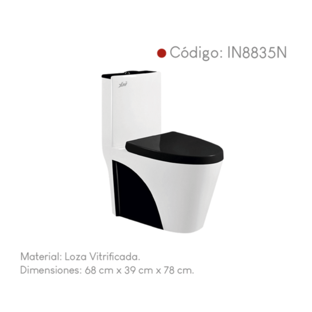 Inodoro de baño en blanco y negro XM IN8835N | Promart.pe - Promart
