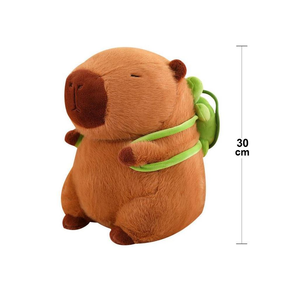 Peluche Capibara con Mochila de Tortuga - Promart Peluche Capibara con Mochila de Tortuga - Promart