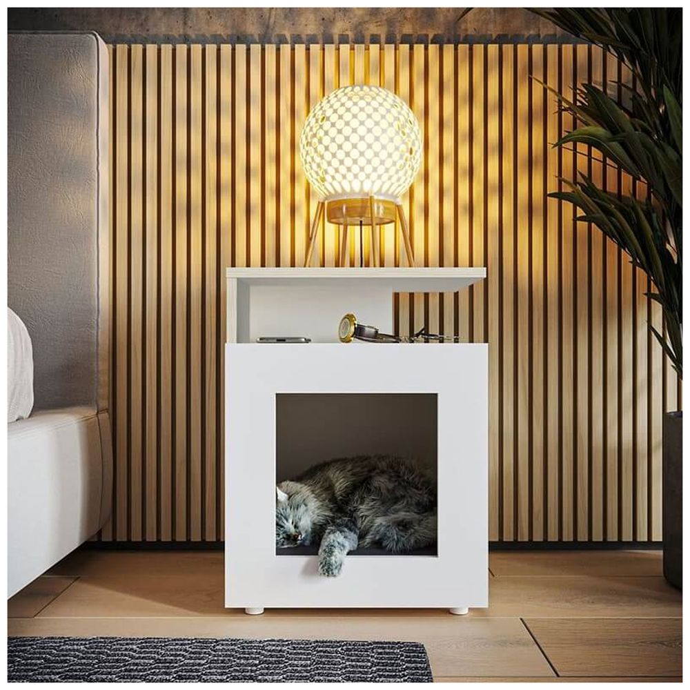 Casa para Mascota Velador Daisy Ventitas Home Manzano y Blanco - Promart