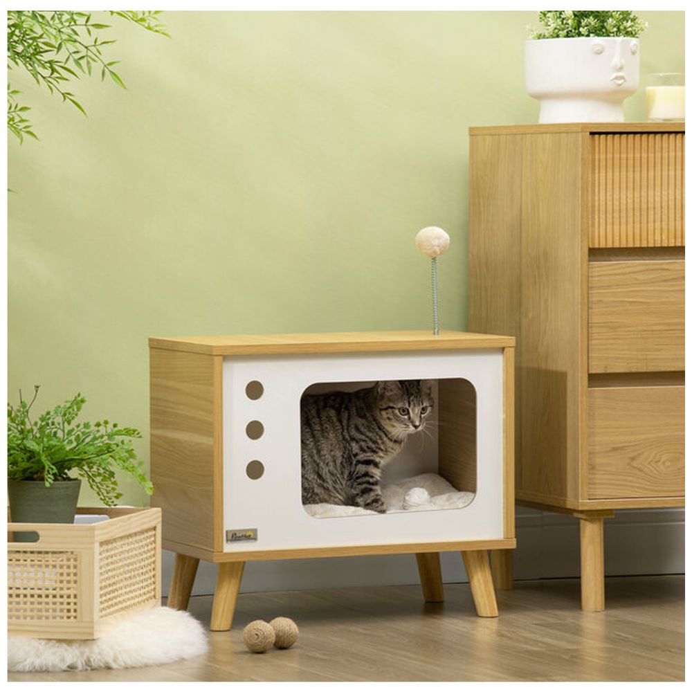 Casa para Mascota Fluffy Ventitas Home Duna y Blanco - Promart