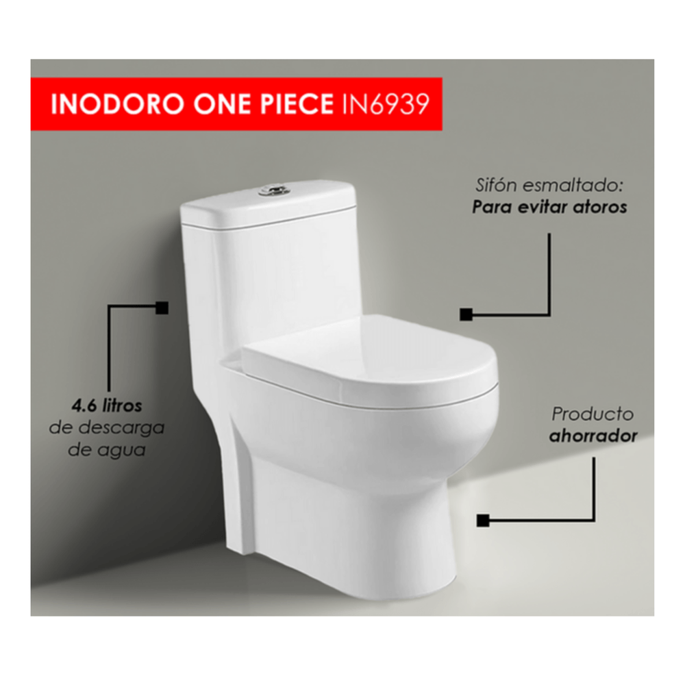 Inodoro Blanco One Piece moderno XM IN6939 | Promart.pe - Promart