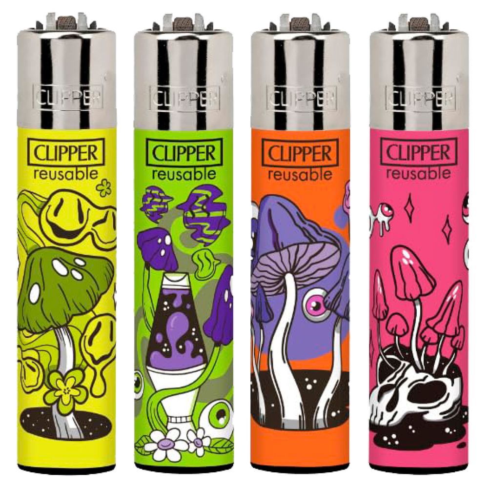 Colección Encendedor Diseños X4 Clipper Pocket Melting Psycho - Promart