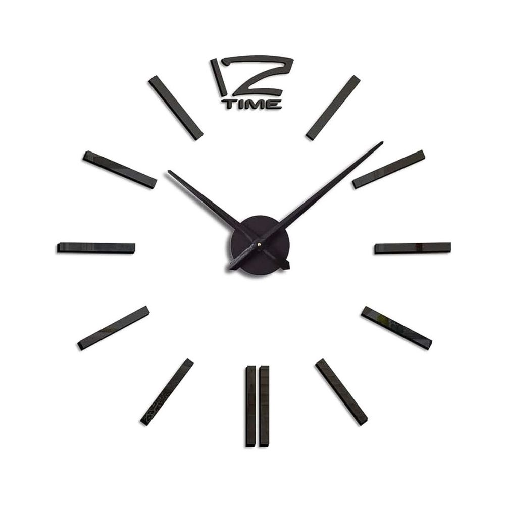 Reloj 3d Pared - Decoración Moderna - Modelo Noha Negro - Promart