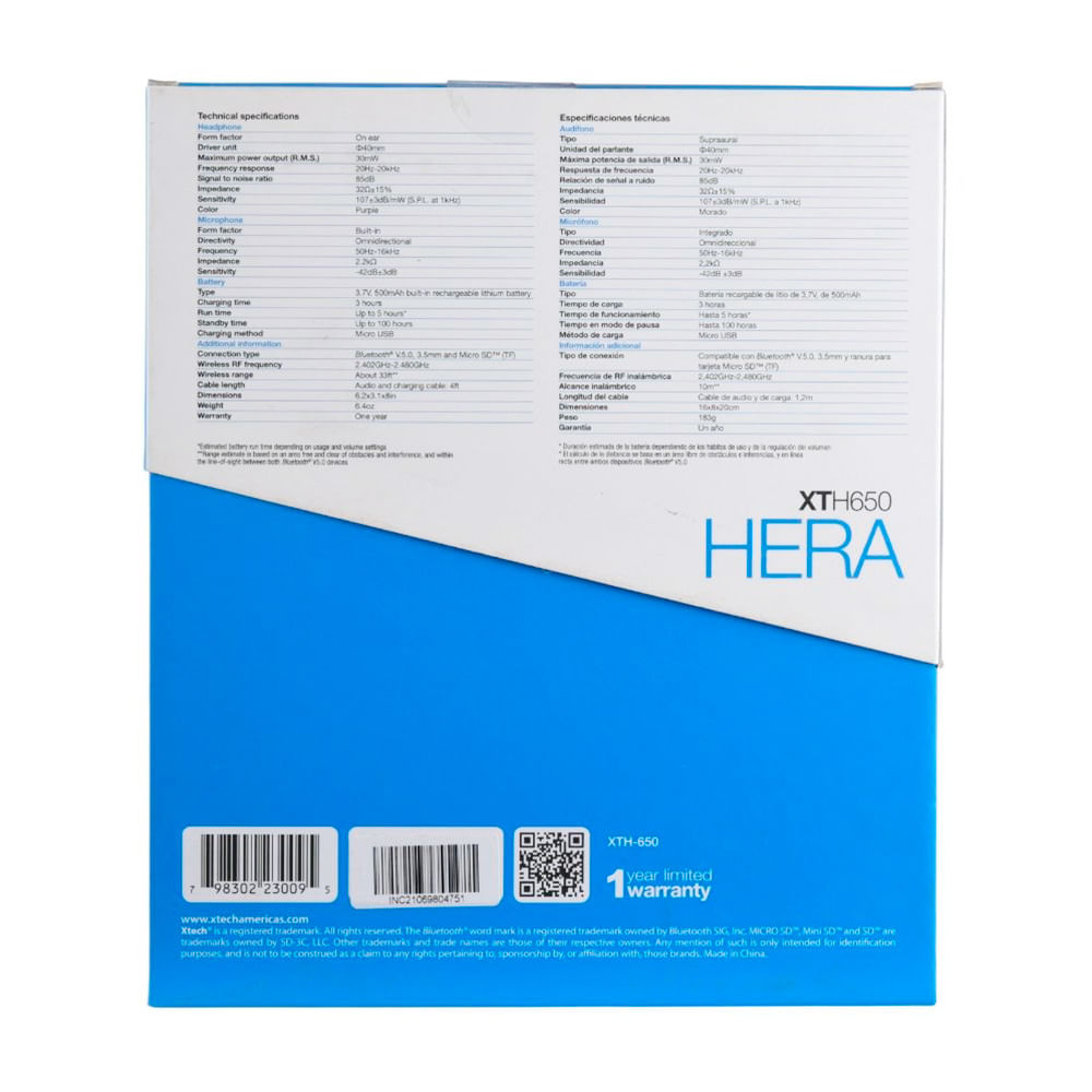 Headphone wired micrófono Azul Xtech - Promart