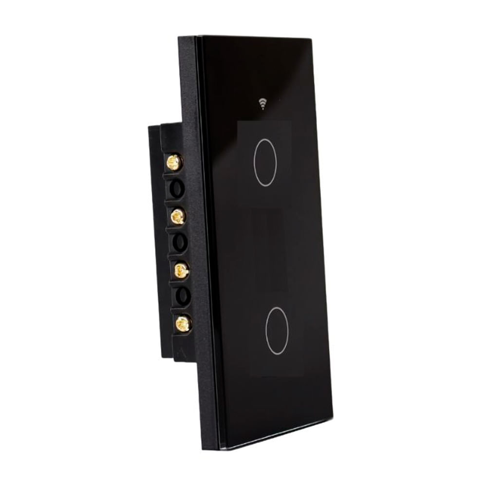 Interruptor Smart 02b Wifi 02 botones Negro Ismart - Promart