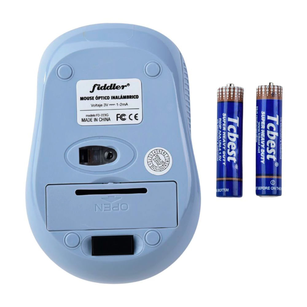 Mouse inalámbrico 223 con pilas Gris Fiddler - Promart