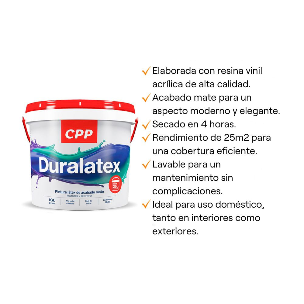 Duralatex CPP Blanco 1 galón | Promart.pe - Promart