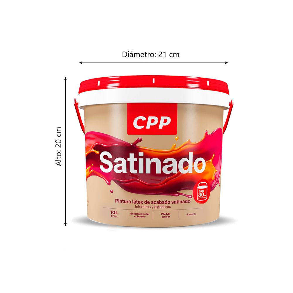 Pintura Satinada Triple Acción Blanco 1 galón Cpp - Promart
