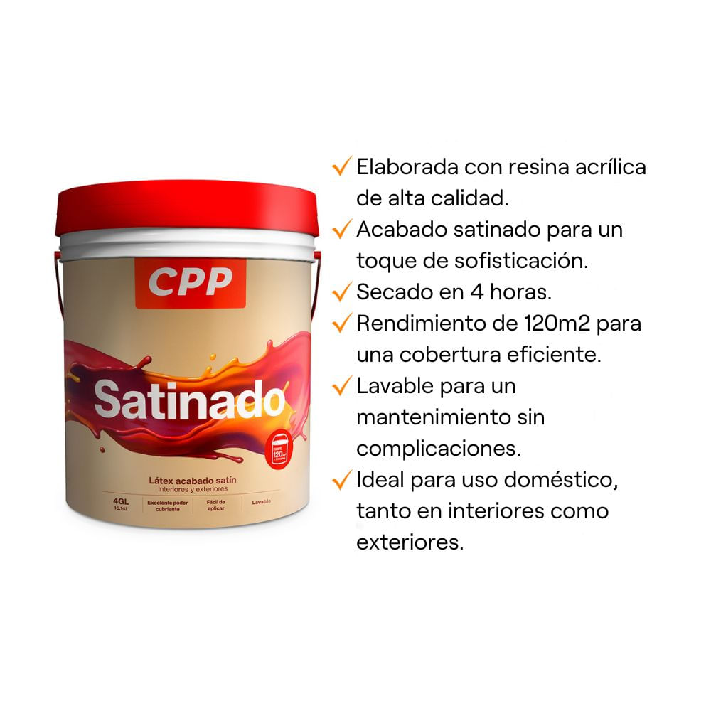 Satinado CPP Blanco 4 galones - Promart
