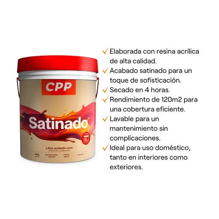 Satinado CPP Blanco 4 galones - Promart