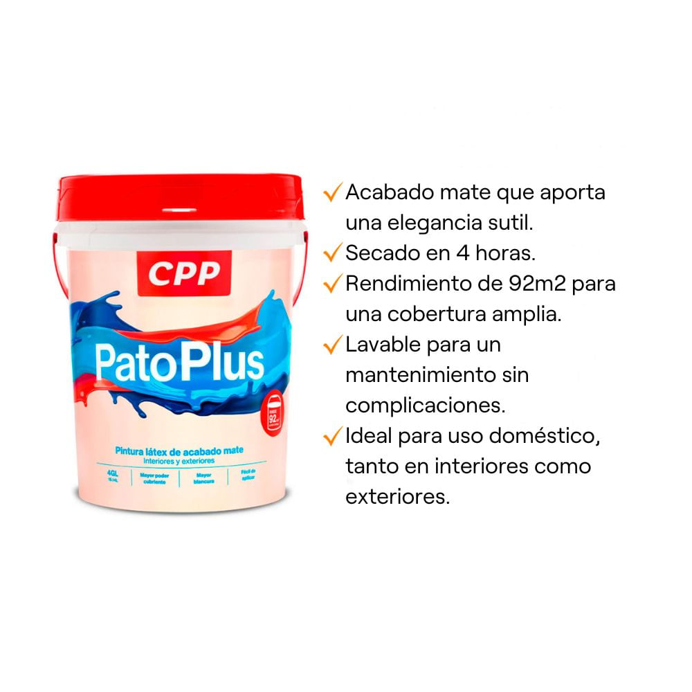 Pintura Patoplus blanco 4gl CPP - Promart