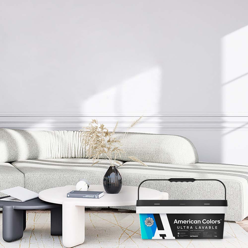 Pintura Satinada Ultralavable American Colors Blanco 3.78 litros - Promart