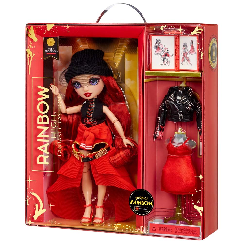 Muñeca LOL Rainbow High Fantastic Fashion Doll- Red - Promart