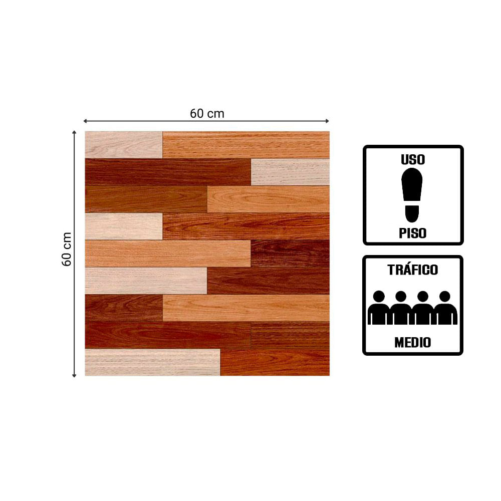 Piso Maderado Arce Ii Natural 60x60 1.80m2 Celima - Promart