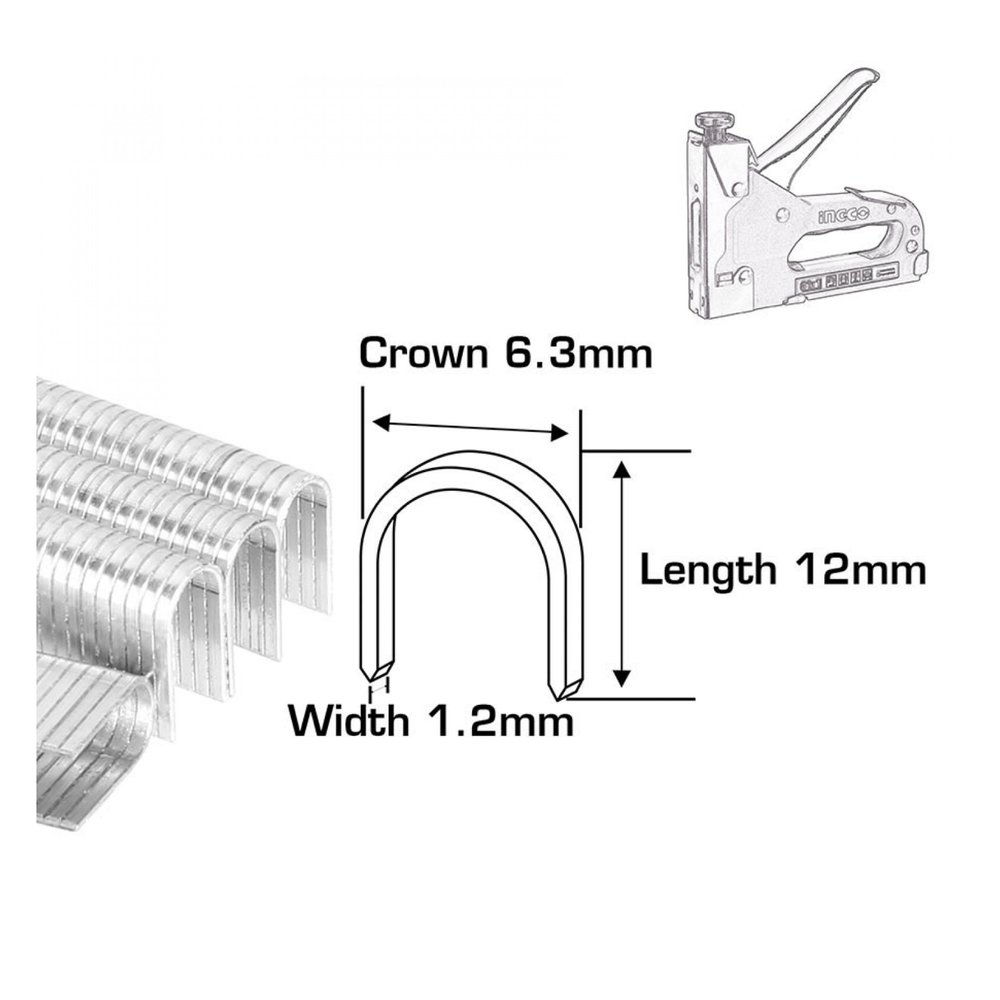 Grampas U 10 MM engrampadora 3 1 Ingco STS0412 | Promart.pe - Promart