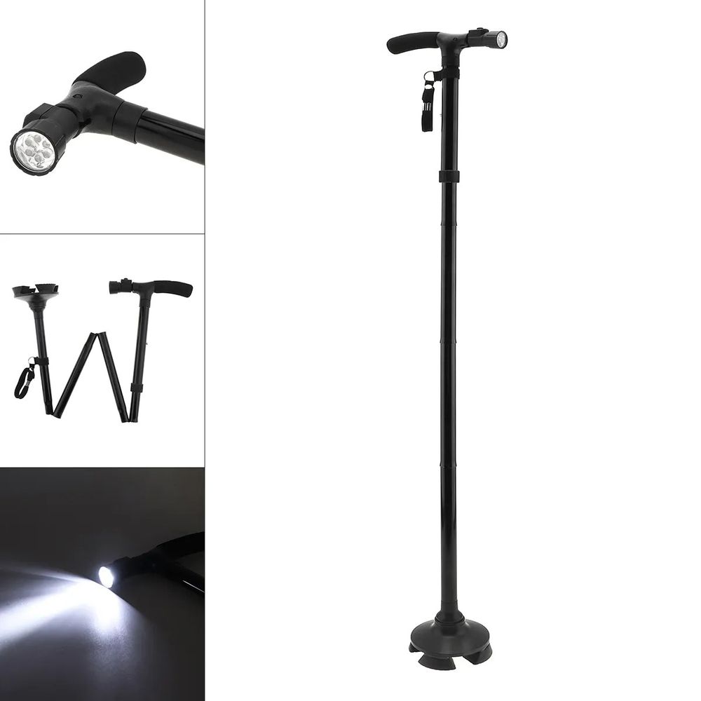 Bastón Plegable con Luz Led Almohadillas Antideslizantes | Promart.pe ...