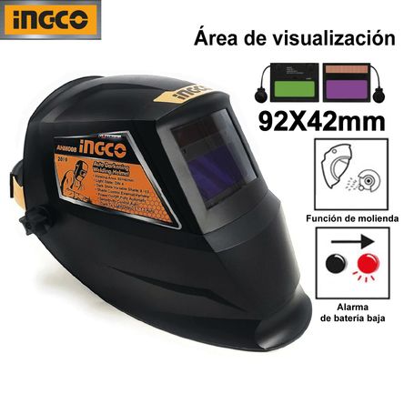 Casco para Soldar Automático Fotosensible Ingco AHM008 - Promart