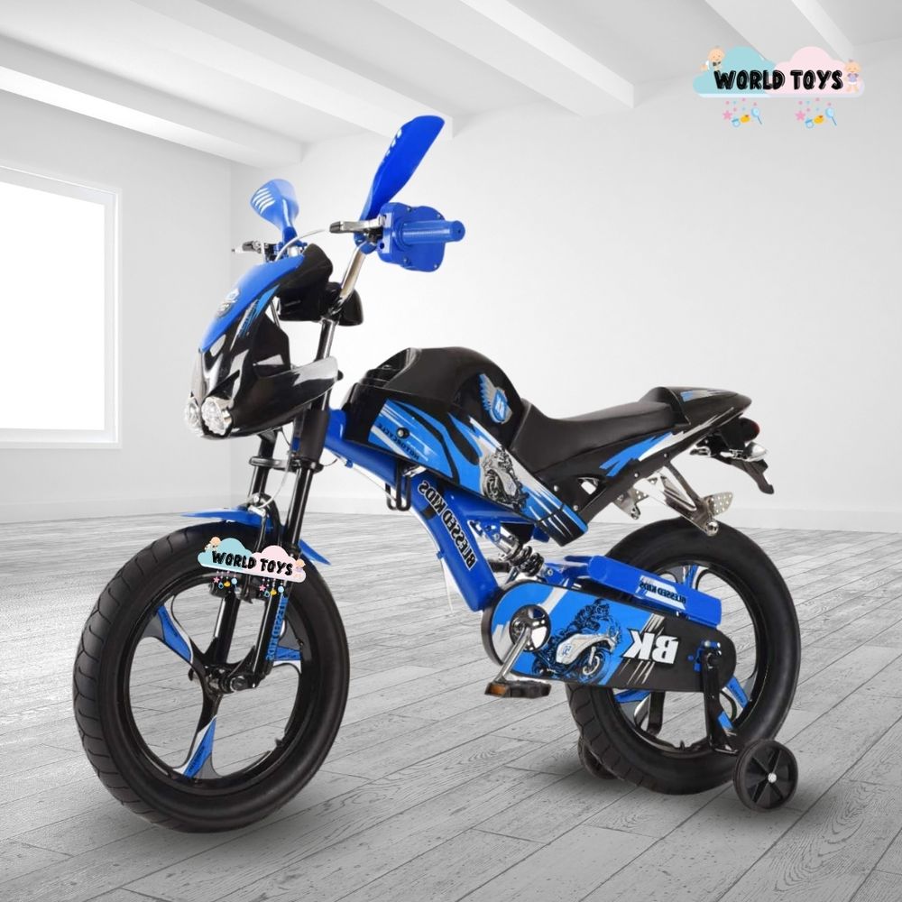 Bici Moto para Niño Aro 12 Kingdom Furious Monster Azul - Promart