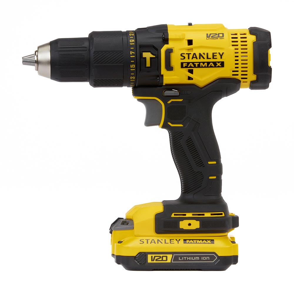 Taladro percutor 1/2" SCD711 V20 Fatmax + set 50 piezas Stanley - Promart