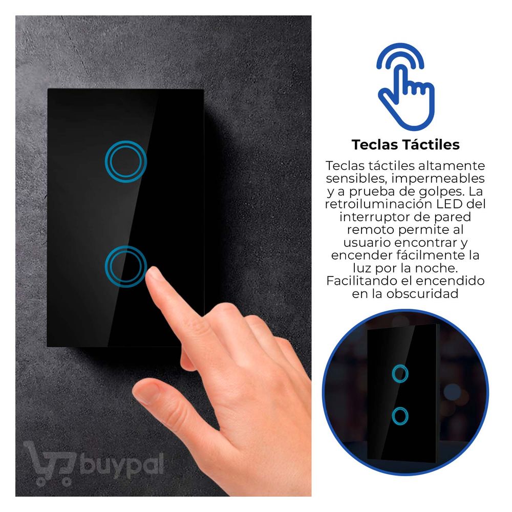 Interruptor Inteligente Wifi Smart Pared Alexa Google Home 2 - Promart