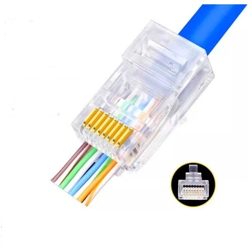 Conector RJ45 CAT6 Pass Through Cable Pasante | Promart.pe - Promart