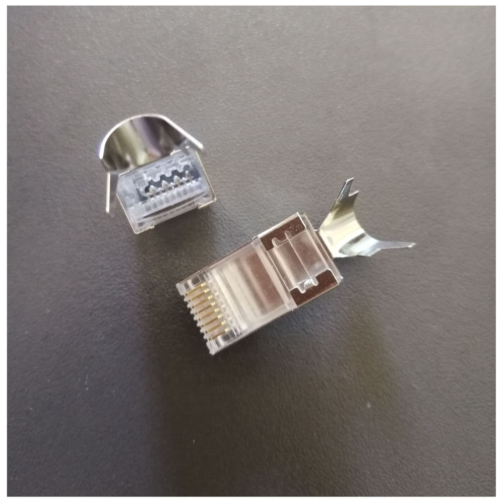 Conector RJ45 CAT7 Metálico Blindado Apantallado Modular | Promart.pe ...