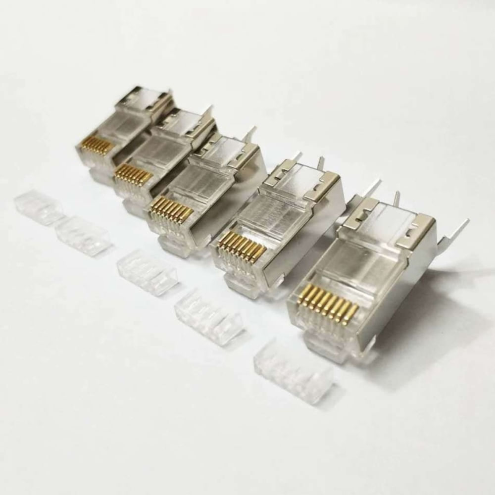 Conector RJ45 CAT7 Metálico Blindado Apantallado Modular | Promart.pe ...
