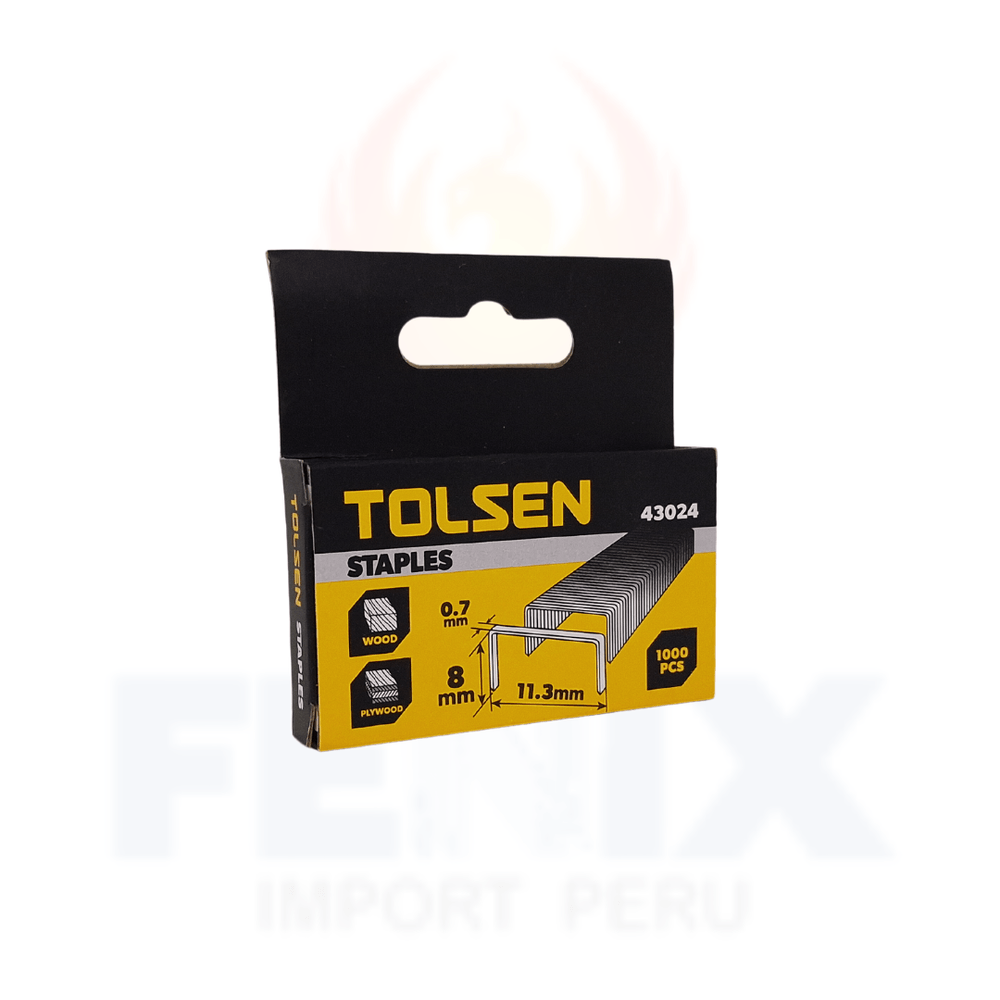 Grapas 1000 Pcs 0.7*8mm (Pack X3 Und) - 43024 - Promart