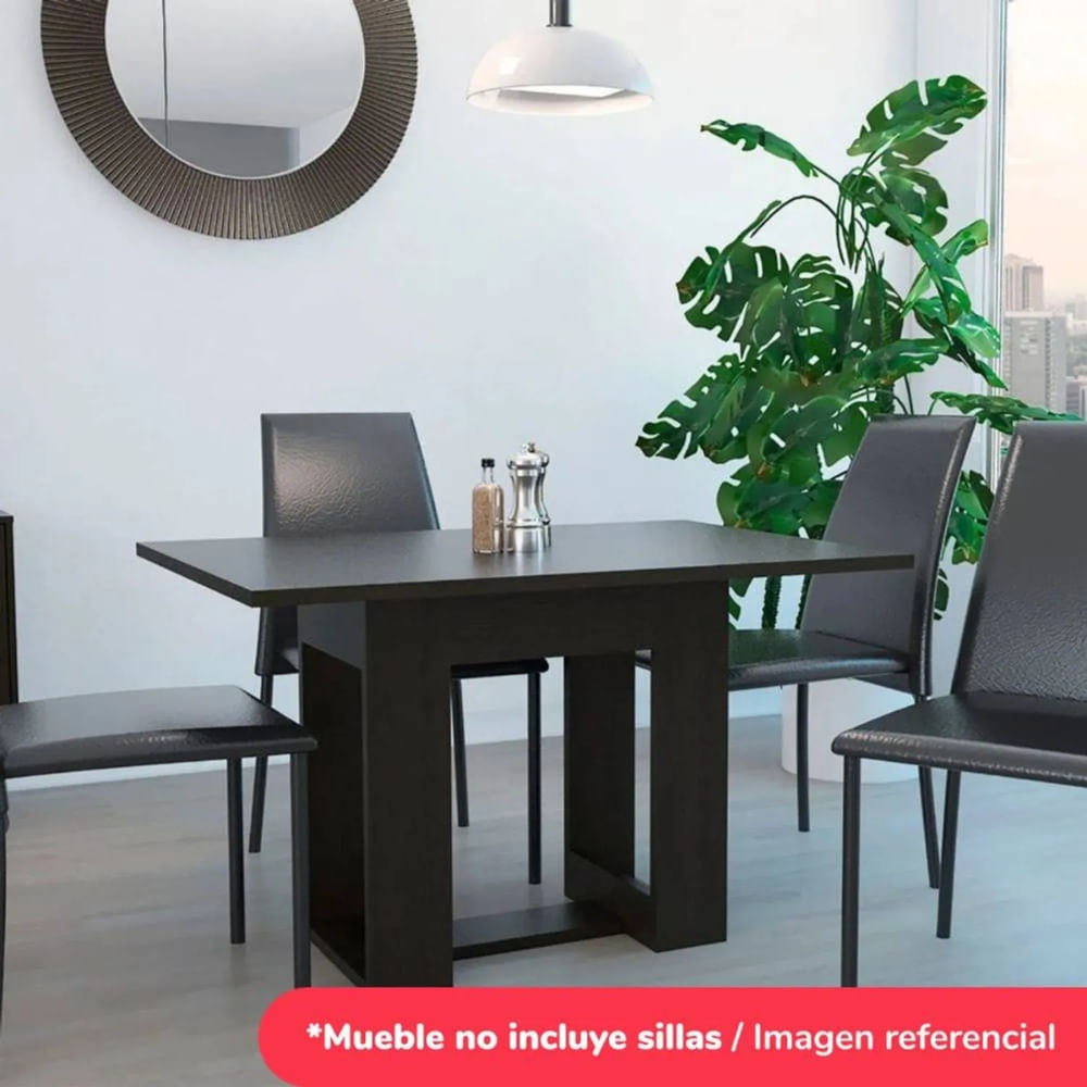 Mesa comedor Volterra 120 Negro Amaderado - Promart