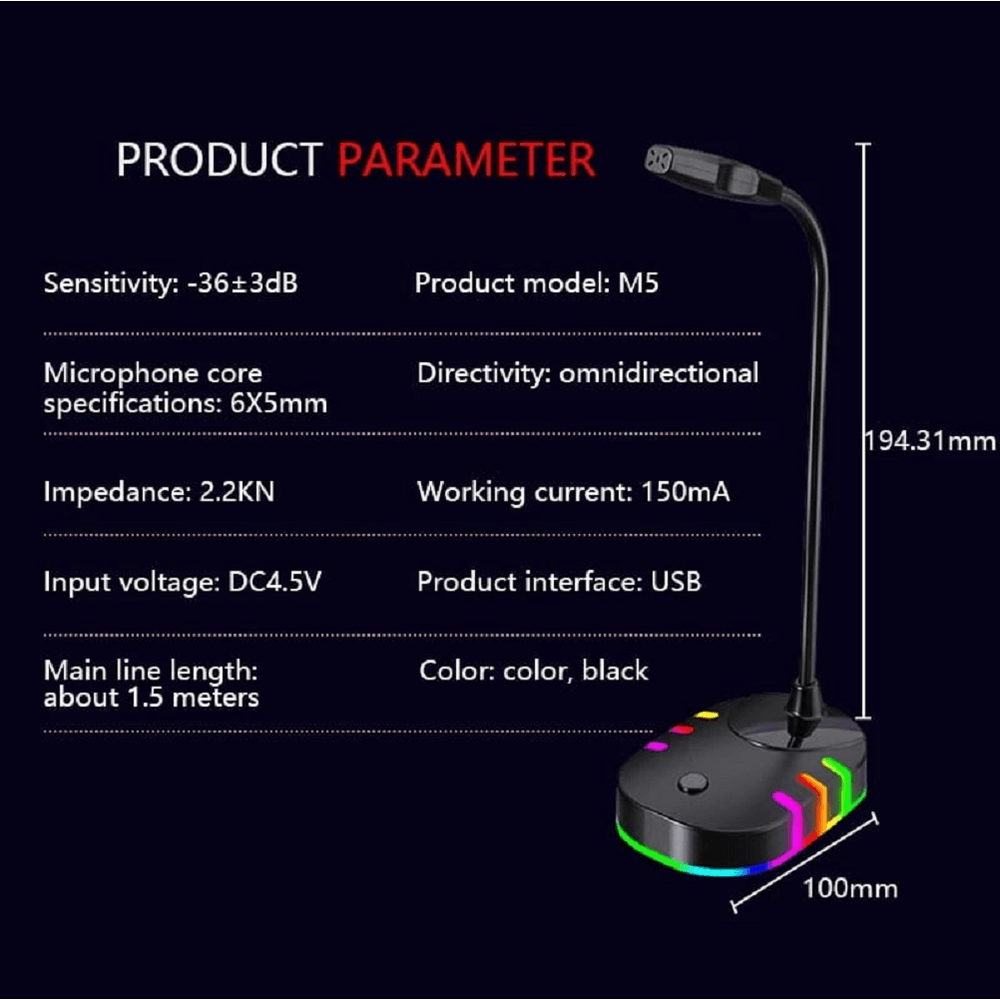Micrófono GAMER Cpu-laptop HALION HA-TM200 RGB - Promart