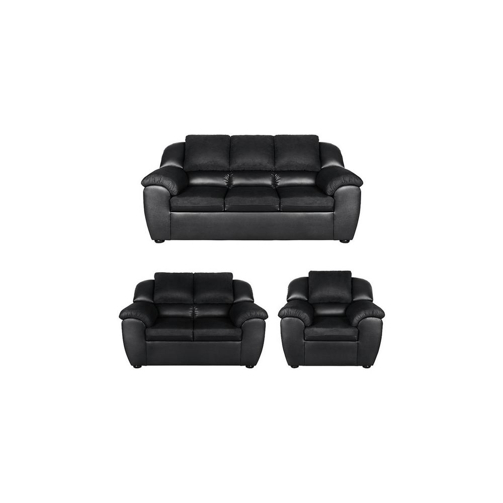 Juego De Sala Julio 3 2 1 Negro - Promart