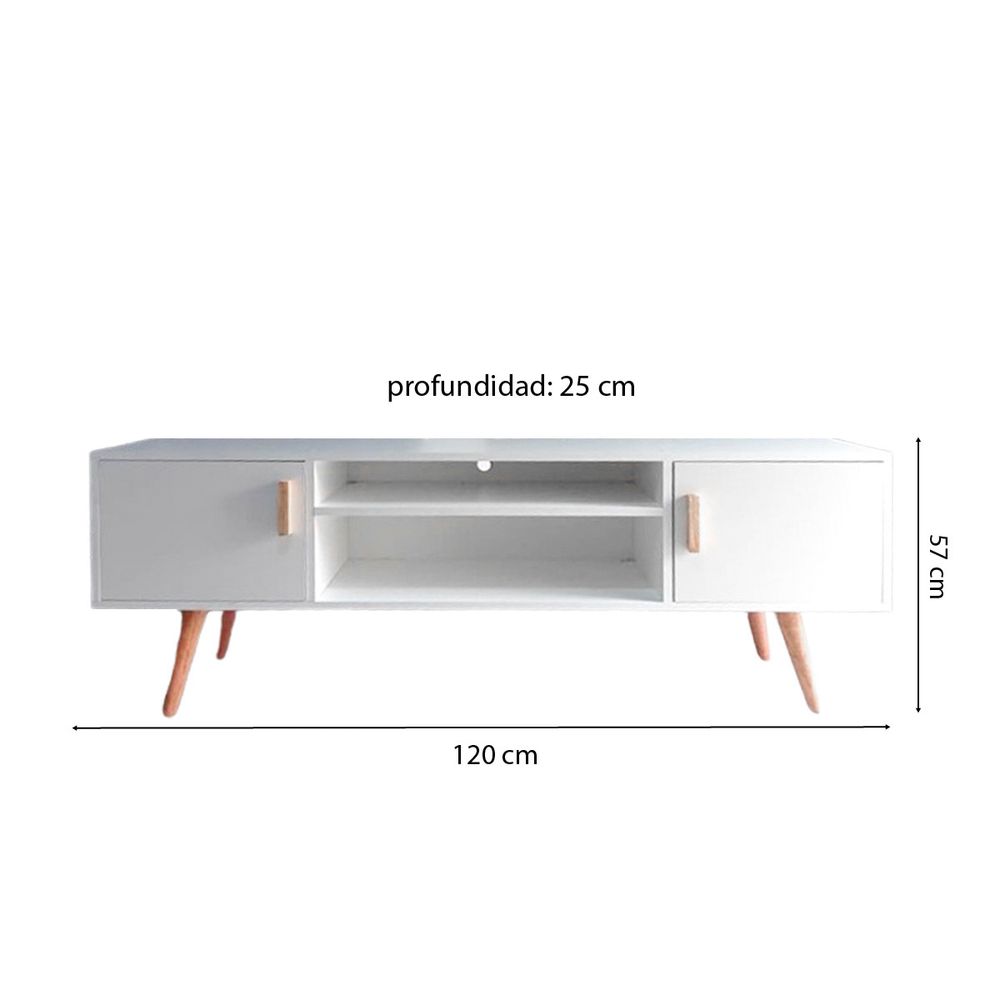 Mesa de TV Torres 50" Movenda Blanco - Promart