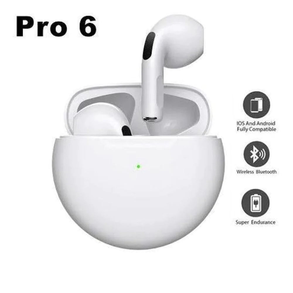 Audífonos Bluetooth Pro 6 Blanco + Audífonos Bluetooth Pro 6 Blanco ...