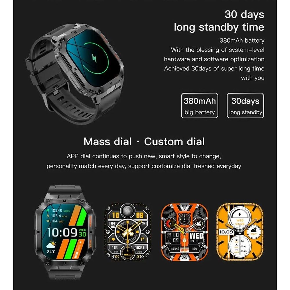 Smartwatch Spovan K61 Pro Monitor Salud Multisport - Promart