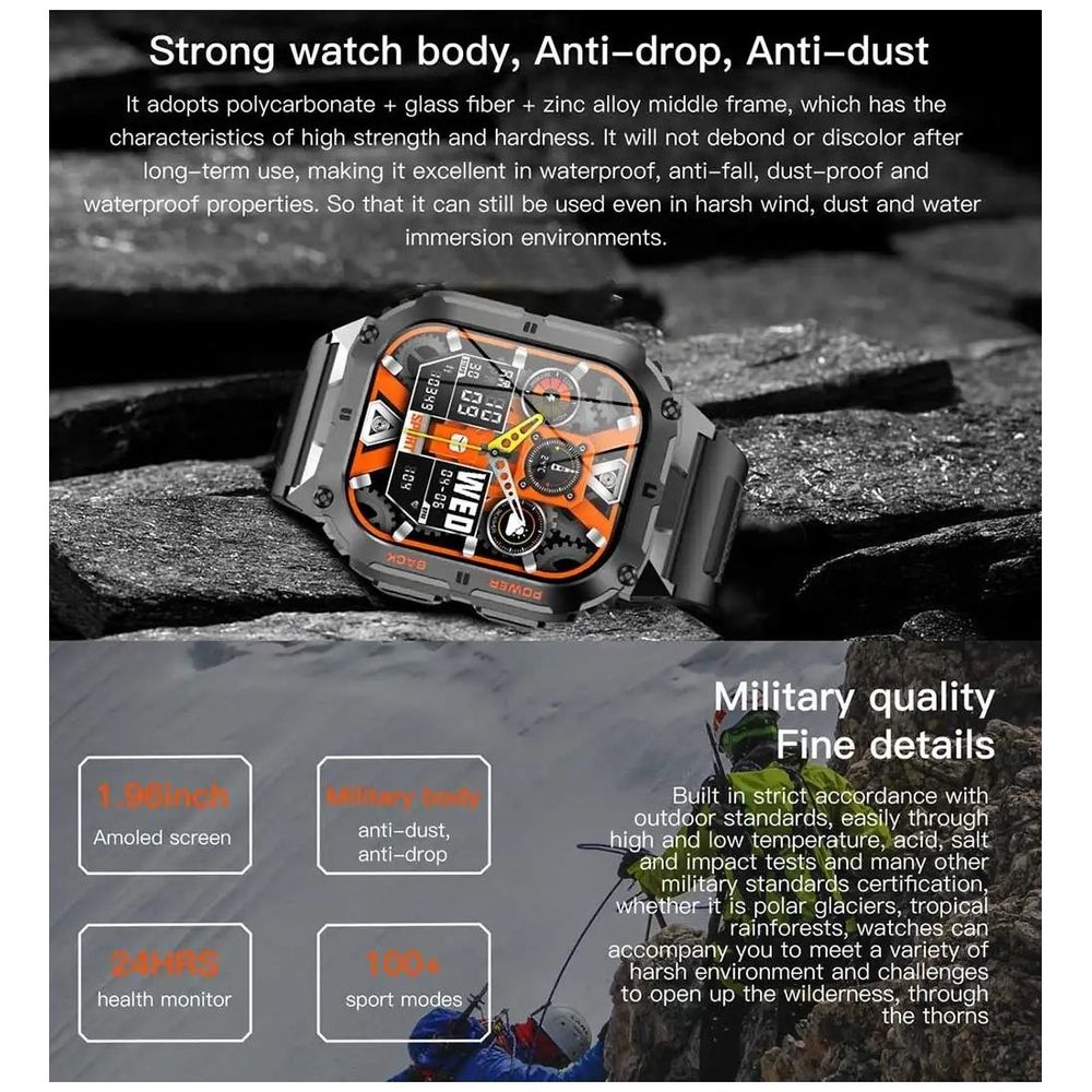 Smartwatch Spovan K61 Pro Monitor Salud Multisport - Promart