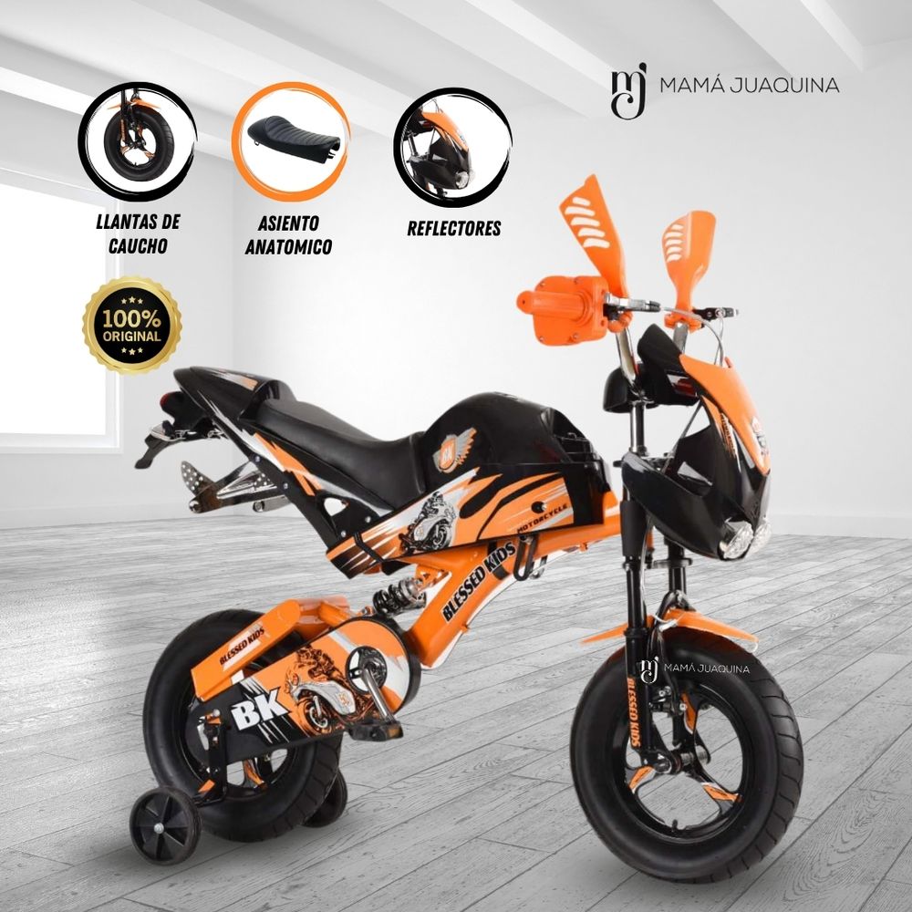 Bici Moto para Niños Aro 16 Kingdom Furious Monster II Naranja - Promart