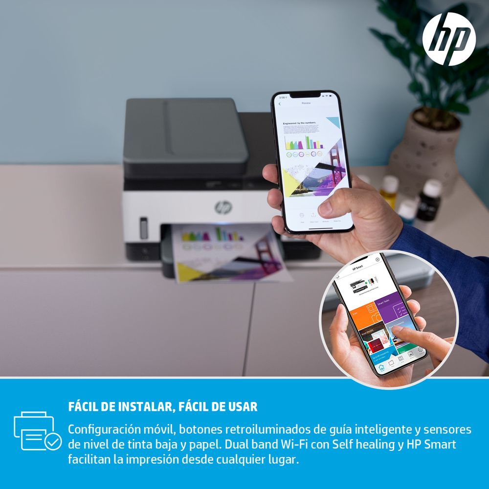 Multifuncional HP Smart Tank 790 Imprime Dúplex Escáner automático Fax ...