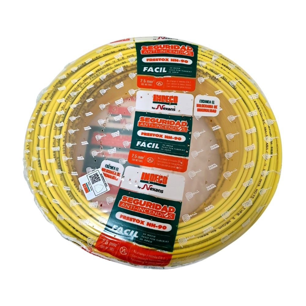Cable Freetox-pc Nh90 450/750v 2.5mm2 A/v R100 Indeco - Promart