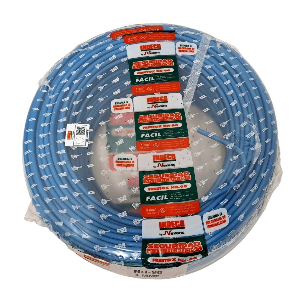 Cable Freetox-pc Nh90 450/750v 4mm2 Azul R100 Indeco - Promart