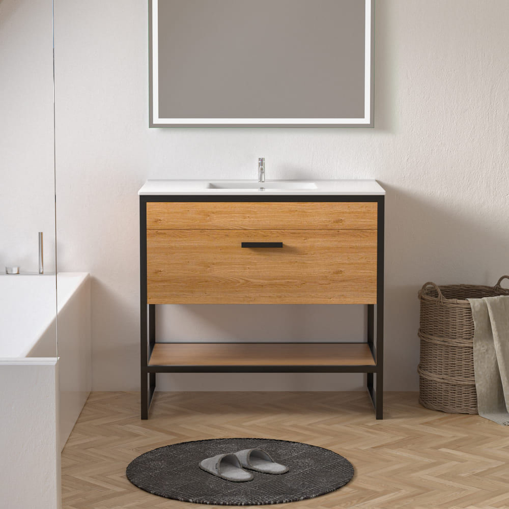 Vanitorio London 90cm Orange - Promart