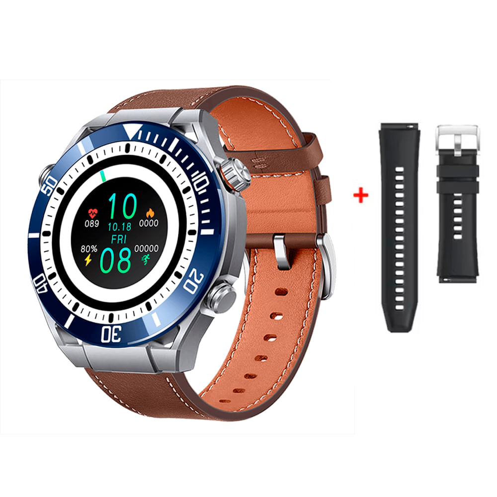 Smartwatch HK5 Hero GPS Chat GPT con doble correa Silver - Promart
