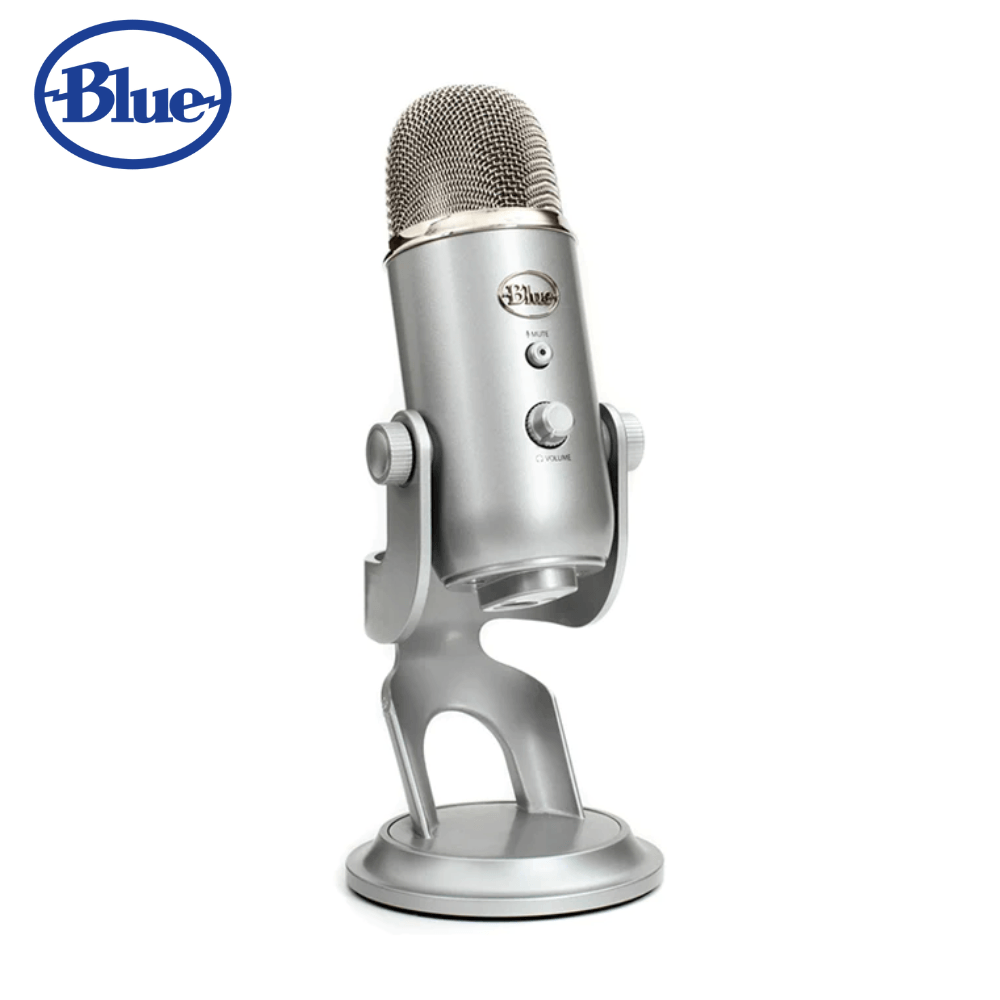 Microfono Blue Yeti USB Streaming Cardiodid/ Omni / Bi Led Silver - Promart