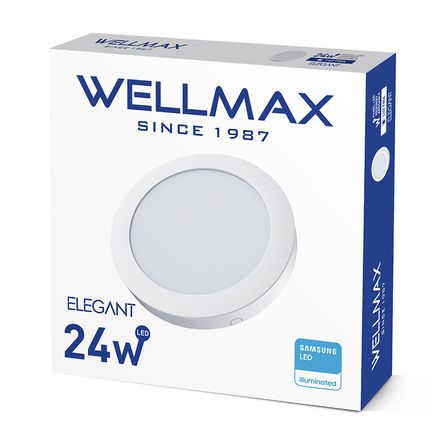 Panel led adosable Elegant redondo 24w luz fría Wellmax-Samsung - Promart